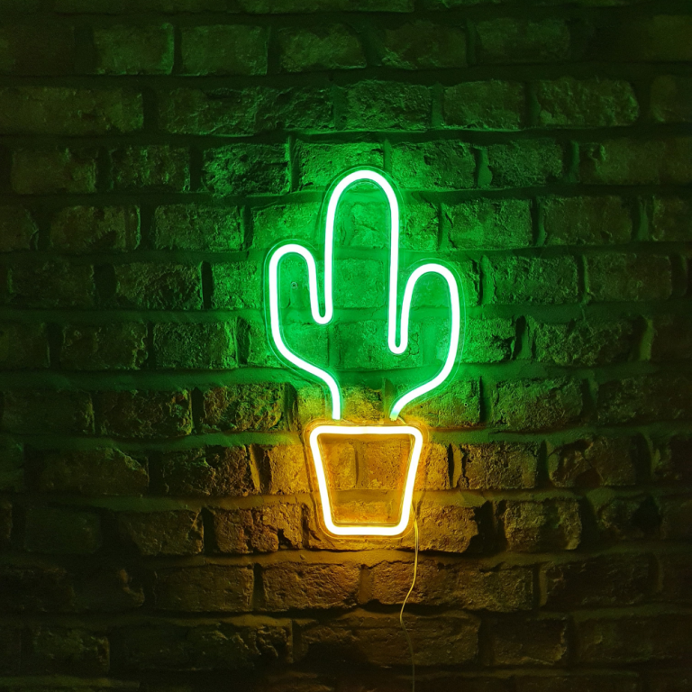 Cactus Neon LED Sign | Plushlife