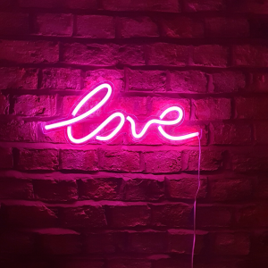 Pink Love Heart Neon LED Sign | Plushlife