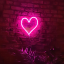 Pink Love Heart Neon LED Sign | Plushlife