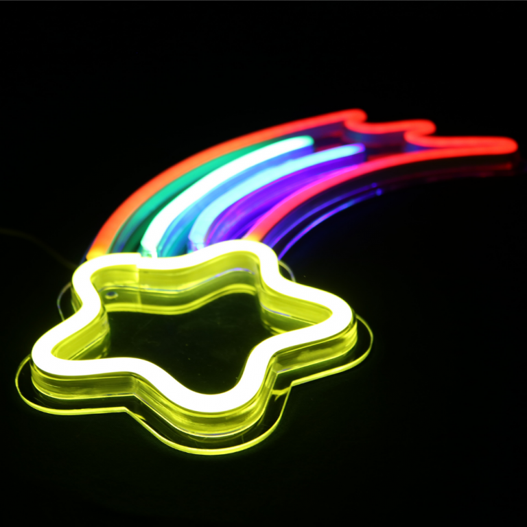 Shooting Star Neon LED Sign | Plushlife